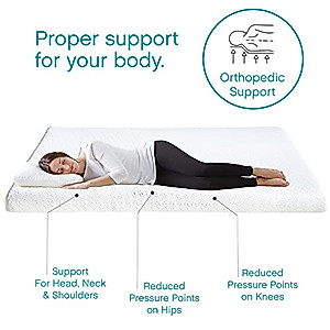 Classic Brands 4.5-Inch Cool Gel Memory Foam Replacement Mattress for Sleeper Sofa Bed Queen, Plush