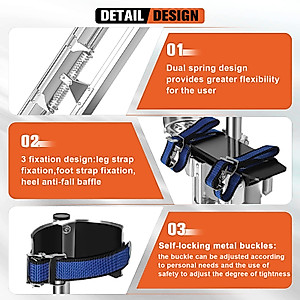Olenyer 24" - 40" Drywall Stilts for Adults Height Adjustable Aluminum Work Stilts for Sheetrock Drop Ceiling Painting Painter Exterior Wall Painting or High Shrub Trimming