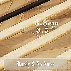 LIKIMIO Twin Bed Frame for Kids, Platform Bed with Upholstered Headboard and Wooden Slats Support, No Box Spring Needed, Easy Assembly, Black