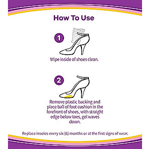 Dr. Scholl's Love Your Heels & Wedges Ball of Foot Cushions for Women, 1 Pair, Metatarsal Pads Women - All-Day Comfort for High Heels - Relieve & Prevent Shoe Discomfort, No Sliding Stopper Pads