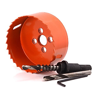 Kocopi 76mm / 3 Inch BI-Metal Hole Saw with Arbor and Replacement Pilot Drill Bit, Hole Cutter for Easily Drilling Wood, Plastic, Thin Metal