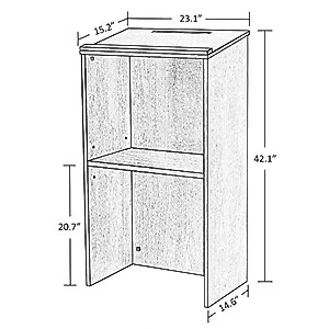 Panana Podium Stand - Portable Podium Stand Hostess Stand Reception Desk with Adjustable Shelf, Pulpits for Churches, Lectern Podium for Classrooms, Office, Conference, Auditorium, Restaurant