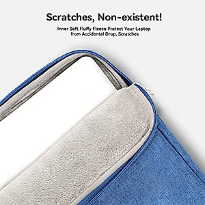 Voova Laptop Bag 17 17.3 Inch Waterproof Laptop Sleeve Case with Shoulder Straps & Handle, Computer Case Cover Slim Briefcase Compatible with 17-18” Hp Dell Asus Acer, Light Blue