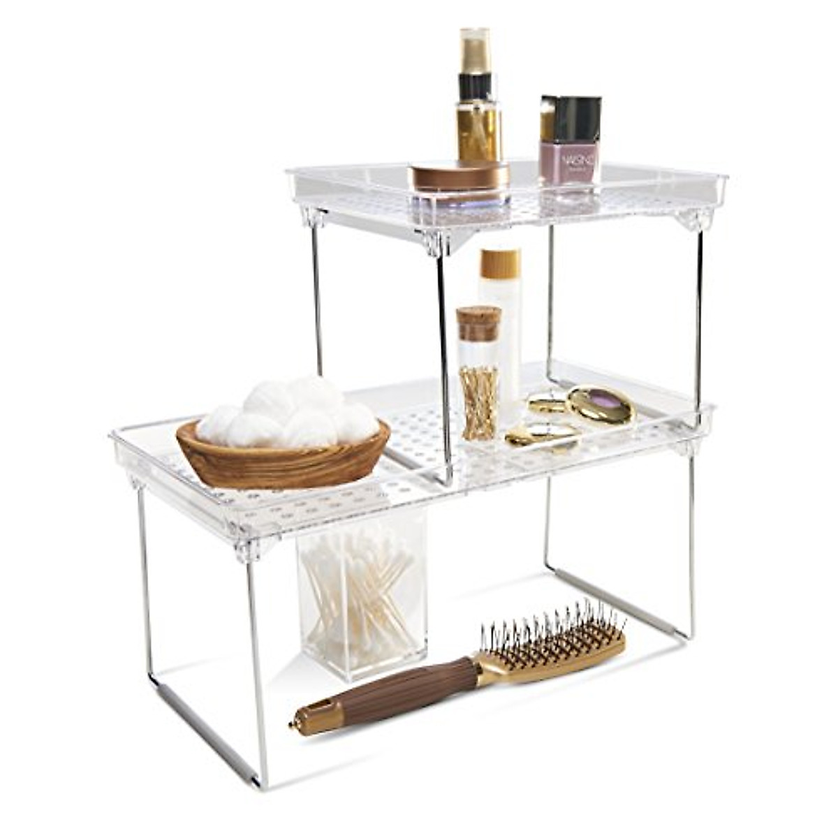 madesmart 95-79062-06 Small Stacking Shelf W/Holes