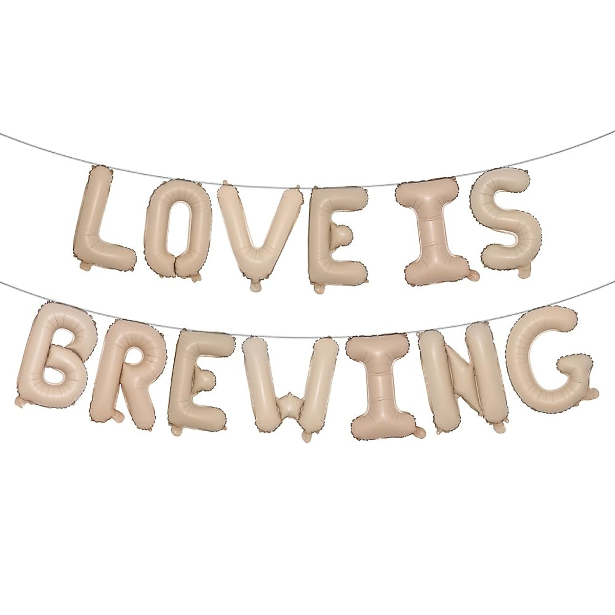 Love is Brewing Multicolor Balloons,Coffee Themed Bar Bridal Shower Supplies Wedding Engagement Party Garland Decoration (LOVE IS BREWING Caramel)