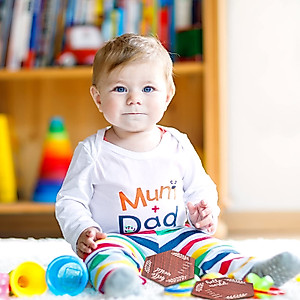 5.5 Inch Baby Birth Announcement Sign for Hospital Cherry Wooden Newborn Name Sign Hexagon Sign with White Paint Marker for Baby Gift Nursery Wall Decor