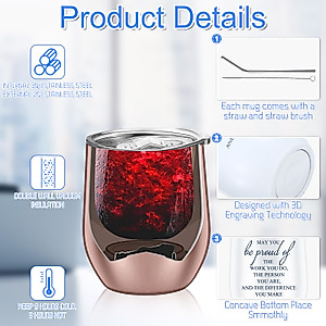 Sieral 6 Pcs Thank You Appreciation Gifts for Employees 12 oz May You Be Proud Tumbler Stainless Steel Inspirational Coworker Mug for Christmas Thanksgiving Day Volunteer (Multi Colors)