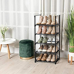 OYREL Shoe Rack, Sturdy Metal Shoe Rack Organizer,Narrow Shoe Rack,Shoe Racks for Closets,Shoes Rack,Shoe Stand,Shoe Shelf