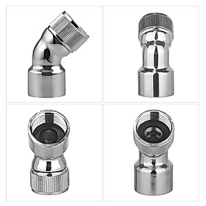 Worldwhere 45 Degree Shower arm Elbow Adapter,Shower Elbow Adapter for Shower Head,Female to Female Chrome
