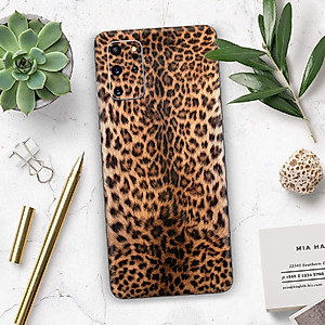 DesignSkinz Mirrored Leopard Hide Protective Vinyl Decal Wrap Skin Cover Compatible with The Samsung Galaxy S20 (Screen Trim & Back Glass Skin)