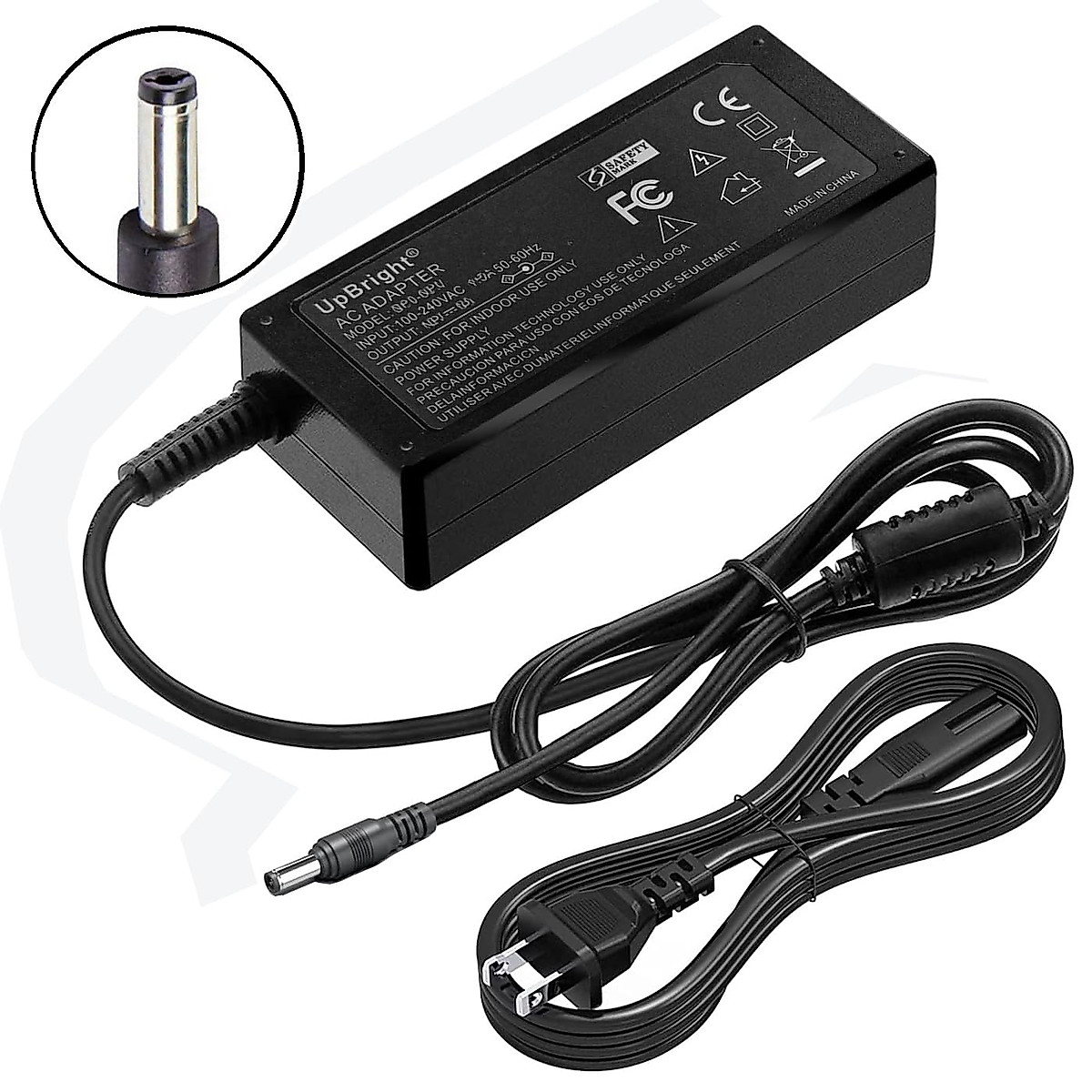 UpBright 15V AC/DC Adapter Compatible with Great Videq Maker DC-625-1530 DC6251530 DC-6251530 DC625-1530 GVM RGB LED Studio Video Light Kit Output 15VDC 3.0A DC15V 3A 45W Power Supply Cord Charger