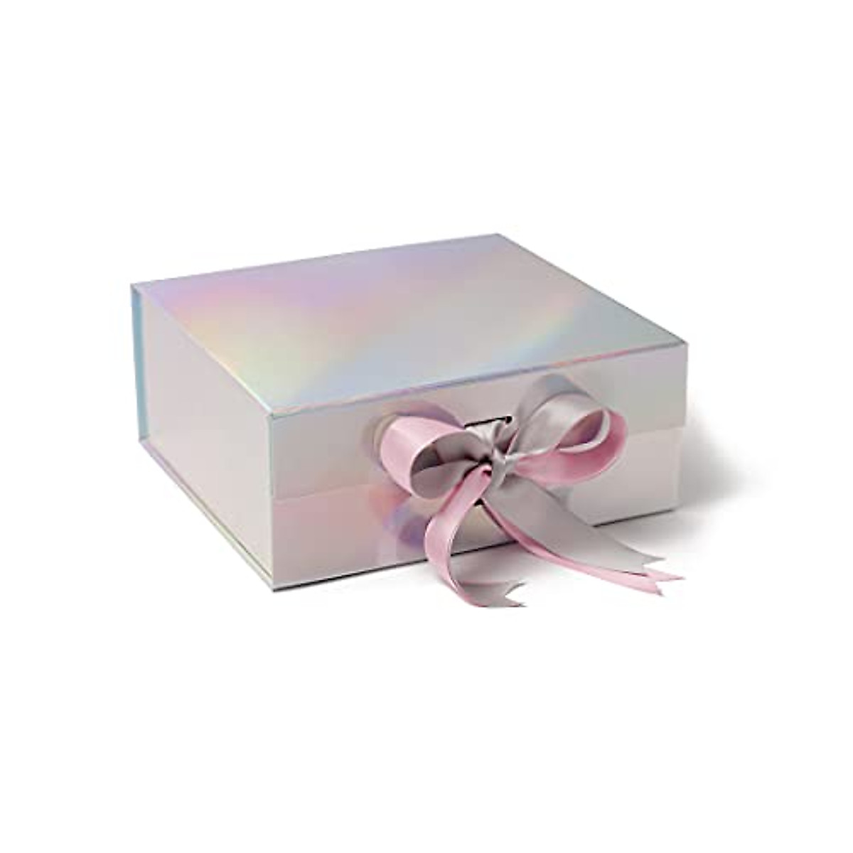 SKETCHGROUP Luxury Rainbow Gift Box with 2 Satin Ribbon and Magnetic Closure (Medium Deep Size)