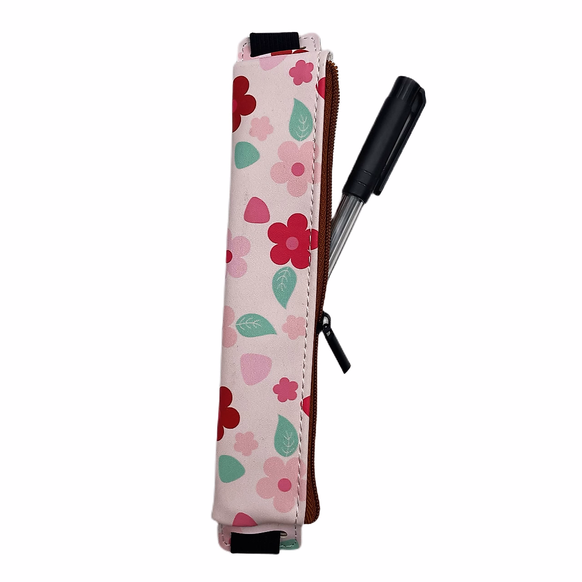 LuFOX 3-Pack PU Leather Pen Pencil Pocket Case Sleeve Holder Pouch with Elastic Band for Book Notebook Bible