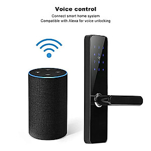 4in1 Keyless Entry Smart Door Lock, Digital Smart Door Lock APP Cards Password Keypad for Amazon for Google Home Voice Control
