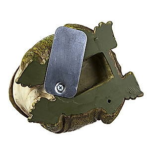 Evergreen Cute Portly Frog Outdoor Statue and Secret Key Holder | Weatherproof and Outdoor Safe | Garden Sculpture | Porch Garage or Patio Home Decor | 6 Inches Tall