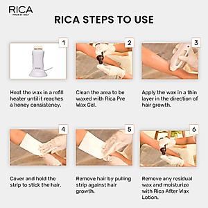 Rica Wax White Chocolate Roll-On Wax Kit (Set of 4 Refill Wax) 100 ML - Made in Italy