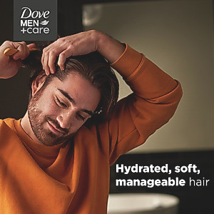DOVE MEN + CARE Fortifying 2 in 1 Shampoo and Conditioner for Normal to Oily Hair Fresh and Clean with Caffeine Helps Strengthen Thinning Hair 3 oz (Pack of 12)