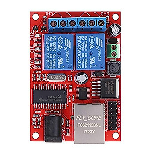Davitu Motor Controller - P15D LAN Ethernet 2 Way Relay Board Delay Switch TCP/UDP Controller Module WEB Server
