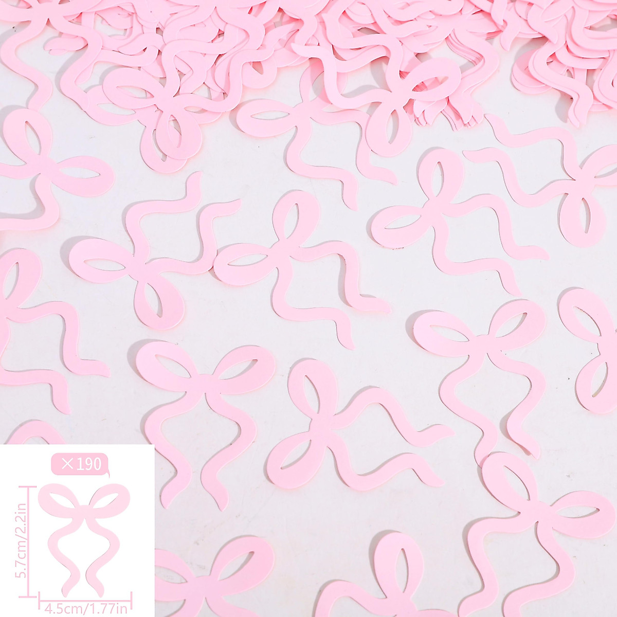 Pink Bow Confetti - She's Tying The Knot Bachelorette Party Confetti,Bow Bridal Shower Decorations,Tying The Knot Bridal Shower