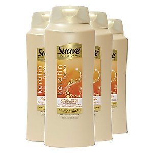 Suave Professionals Smoothing Shampoo (2 count) and Conditioner (2 count) Keratin Infusion 28 oz