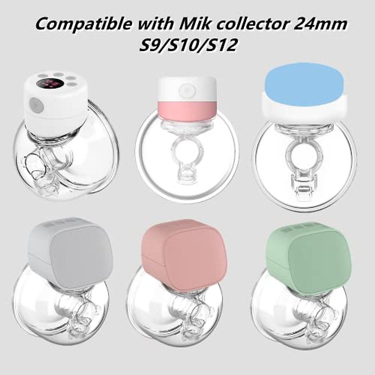 2PCS Flange Insert 21mm Compatible with Medela/Spectra/Willow/TSRETE/Momcozy S9/S12/S9Pro/S12Pro Breastpump 24mm Shields, Reduce 24mm Nipple Tunnel Down to Correct Size, Pump Parts Replace (21mm)