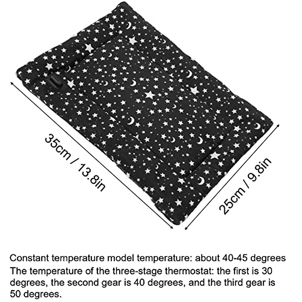 plplaaoo Adjustable Washable Pet Warmer Pad, USB Pet Heating Mat, Foldable Electric Blankets, Indoor Warming Mat for Indoor Pet Warming (25 * 35 A)