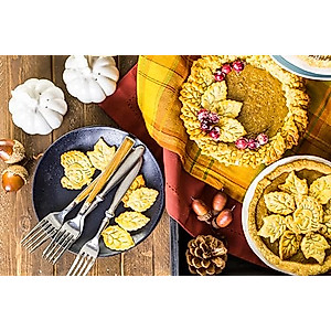 R & M International 492 Pastry/Cookie/Fondant Stamper, 2-Inch, Thanksgiving - Turkey, Acorn, Pumpkin, Oak Leaf