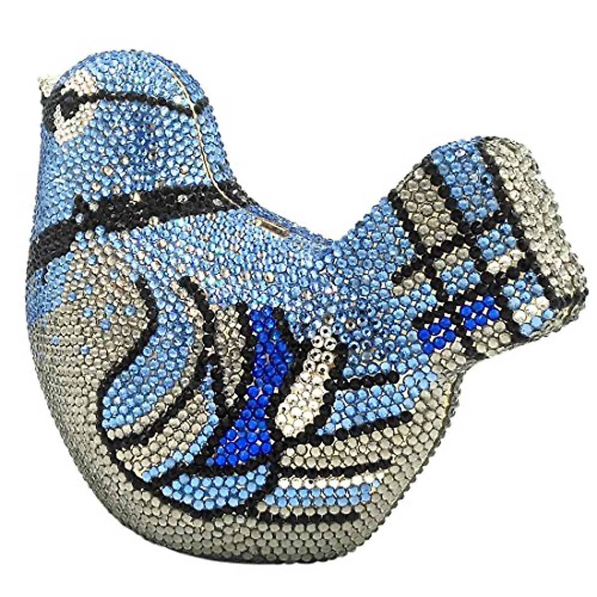 Elegant Evening Bags For Womens Clutches Purse Chain Wallet Handbags Crystal Party Bird Blue