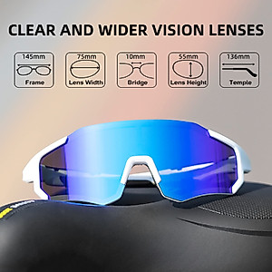 ROCKBROS Polarized Sunglasses for Men Women UV400 Protection Cycling Bike Glasses TAC Lightweight Frame Driving Fishing Golf Sunglasses