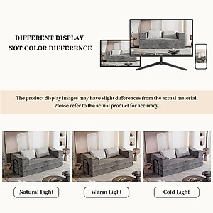 Folding Sofa Bed - 80" Convertible Couch Bed with 2 Pillows, Fold Out Couch, Foam Spring Floor Mattress, Futon Couch, King Size Bed Mattress for Living Room/Dorm/Guest Room/Home Office (Gray, 80")