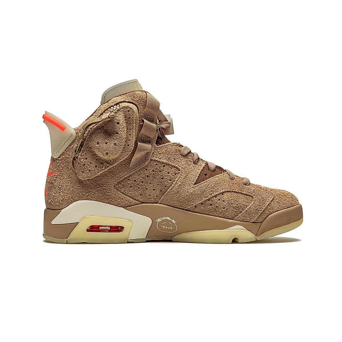 Jordan Mens Air Jordan 6 Retro DH0690 200 Travis Scott - British Khaki - Size 13