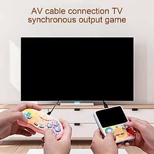 schicj133mm Game Machine Unisex 3.5 Inch Screen Video Game Console High Sensitivity Plug Play Pink