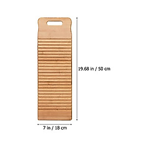 Cabilock Washboard Thickened Wooden Washboard for Laundry Home Wooden Laundry Washboard