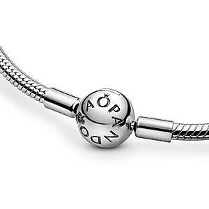 Pandora Jewelry Moments Snake Chain Charm Sterling Silver Necklace, 19.7", No Box