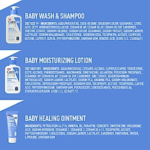 CeraVe Baby Bath Set | 8oz Baby Wash & Shampoo + 8oz Baby Moisturizing Lotion + 3oz Baby Healing Ointment | Fragrance, Parabens, Phthalates, & Tear Free Baby Bath Essentials | Gentle Baby Skin Care