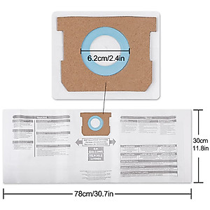 12 Pack 90661 Shop Vac Bags 5-8 Gallon Compatible with Shop Vac 5 to 8 Gallon Shop Vacuum, 9066100, by KEEPOW