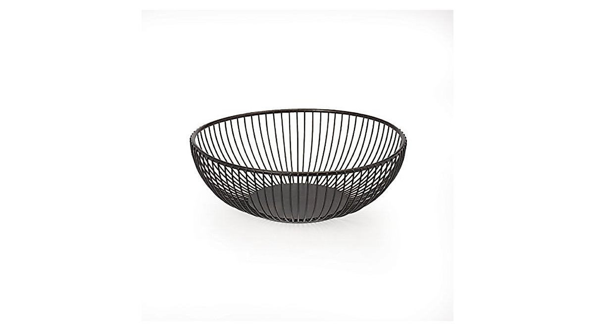 Gourmet Basics 2-Tier Fruit Basket with Banana Hook, Black