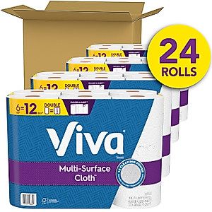 Viva Multi-Surface Cloth Paper Towels, Choose-A-Sheet - 24 Double Rolls (110 Sheets per Roll)