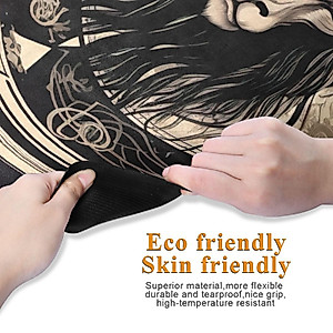 GOODOLD Goat Symbol Yoga Mat, 71 x 26 Inch Non-slip Yoga Mats Folding Travel Exercise Mat Indoor Outdoor Gym Pilates with Storage Bag for Women Men