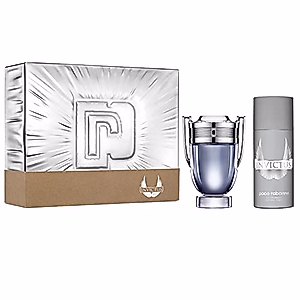 Invictus by Paco Rabanne for Men - 2 Pc Gift Set 3.4oz EDT Spray, 5.1oz Deodorant Spray