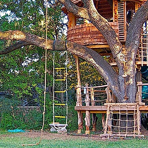 Emergency Fire Escape Ladder, Fire Escape Ladder for 2-10 Story Safety Balcony Rope Ladder with Hooks Home Window Balcony Railing Tree House