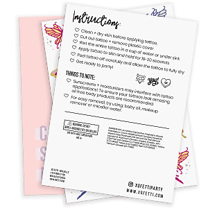 xo, Fetti Butterfly Tattoos for Kids - 34 Glitter styles | Birthday Party Supplies, Butterfly Party Favors + Fairy Decor