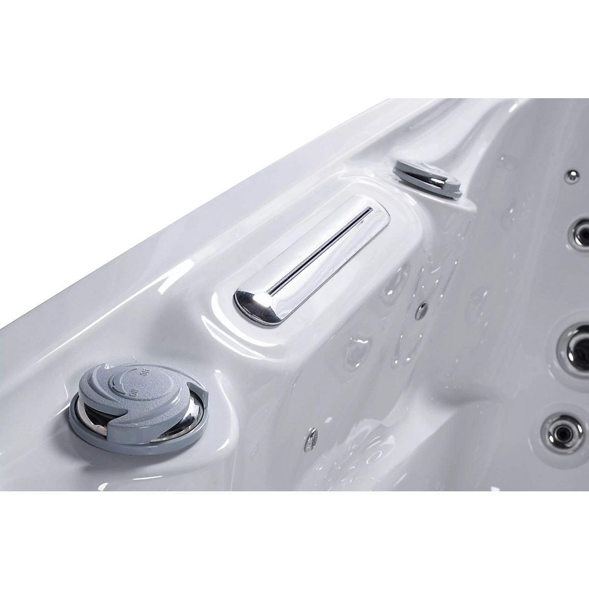 Comfort Hot Tubs - Hot Tub Spa - Seats 5-6 People - 51 Jets – Roll Cover, Water Fountains, Ozonator, LED Lights, Headrests, and More