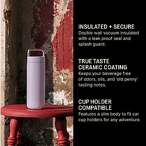 Fellow 20 oz Carter Carry Water Bottle Peri Twinkle & Carter 20 oz Cold Travel Mug Matte White Bundle - Stainless Steel Vacuum-Insulated Iced Coffee tumbler with Spill Resistant lid and straw