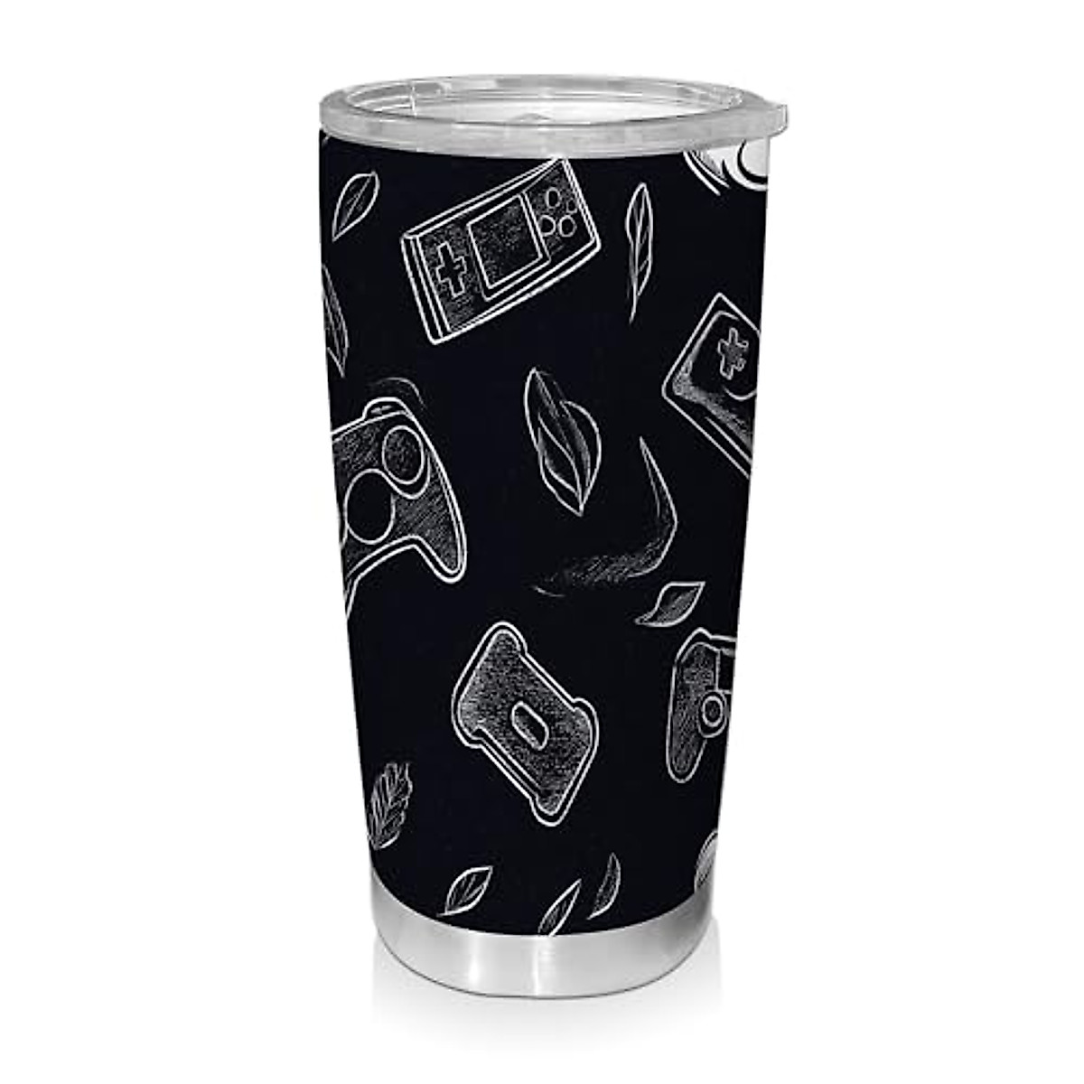 FOCIUZTA Panda and Gaming Design Tumbler with lid, Travel Coffee Cup, Ideal for Easter, Gaming Enthusiast, Mother Day, and birthday gifts