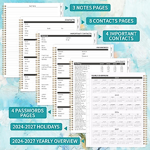 2024-2027 Monthly Planner - 3 Year Monthly Planner 2024-2027, JUL 2024 - JUN 2027, 2024-2027 Calendar Planner with 36 Monthly Tabs, Notes Pages, Inner Pocket, Great for Long-Term Planning