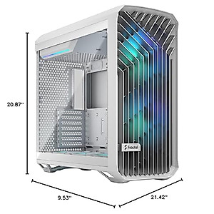 Fractal Design Torrent RGB White E-ATX Tempered Glass Window High-Airflow Mid Tower Computer Case