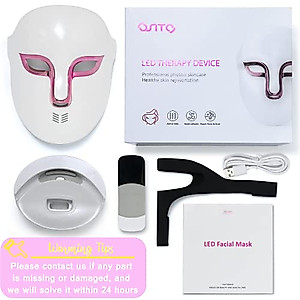 OSITO LED Light Therapy Facial Mask (FSA/HSA Eligible) Acne Treatment LED Mask Facial Therapy Red Light Reduces Wrinkles Unlimited Sessions for Acne Face Skin Treatment