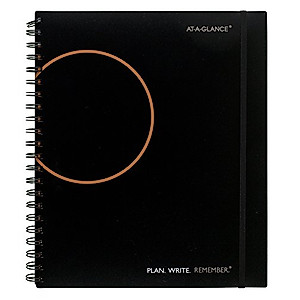 AT-A-GLANCE PLAN.WRITE.REMEMBER. 70620905 Planning Notebook with Reference Calendar, 9 3/16 x 11, Black