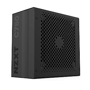 NZXT C750 - NP-C750M - 750 Watt PSU - 80+ Gold Certified - Hybrid Silent Fan Control - Fluid Dynamic Bearings - Modular Design - Sleeved Cables - ATX Gaming Power Supply - 2020